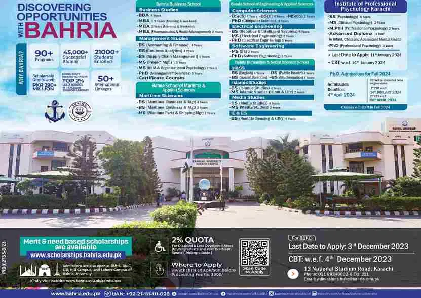 BU Karachi Online MS Admission 2024