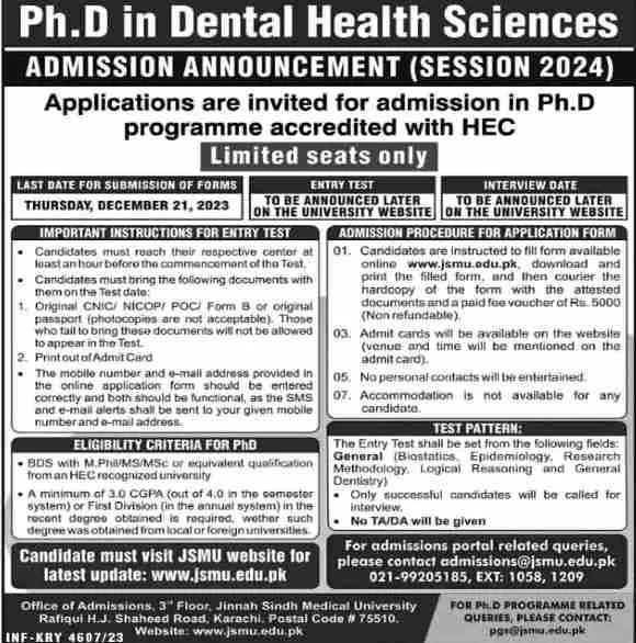 JSMU Announces Doctorate Degree PhD Admission 2024 Online