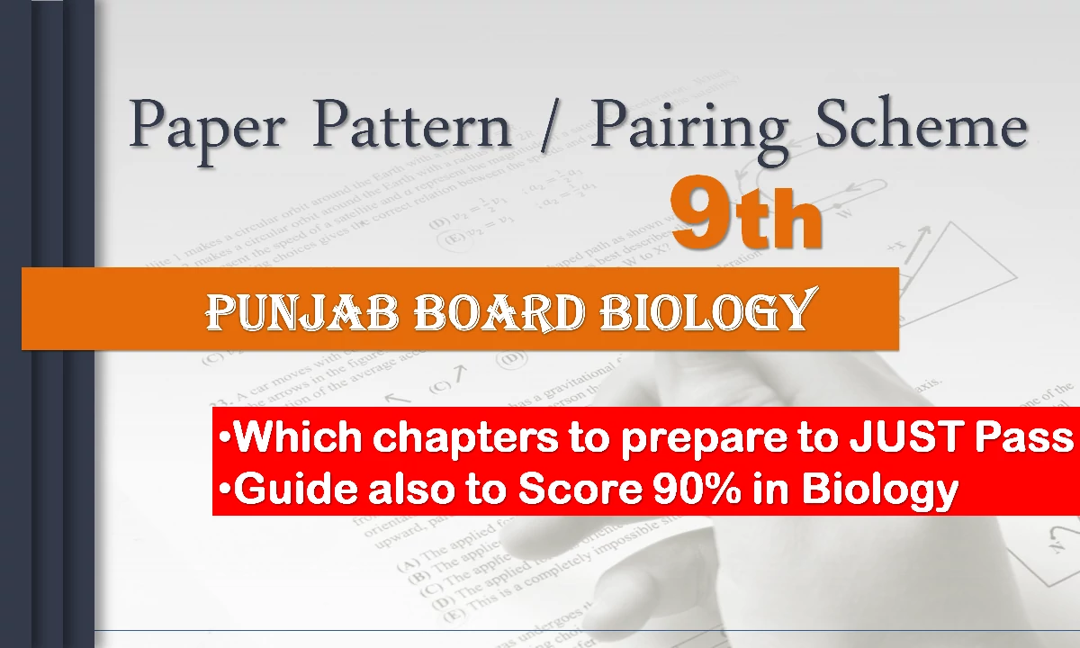 9th class biology Pairing scheme 2020 Punjab and Lahore Board paper pattern