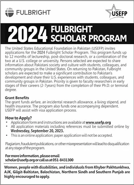 Fulbright Scholar program 2024